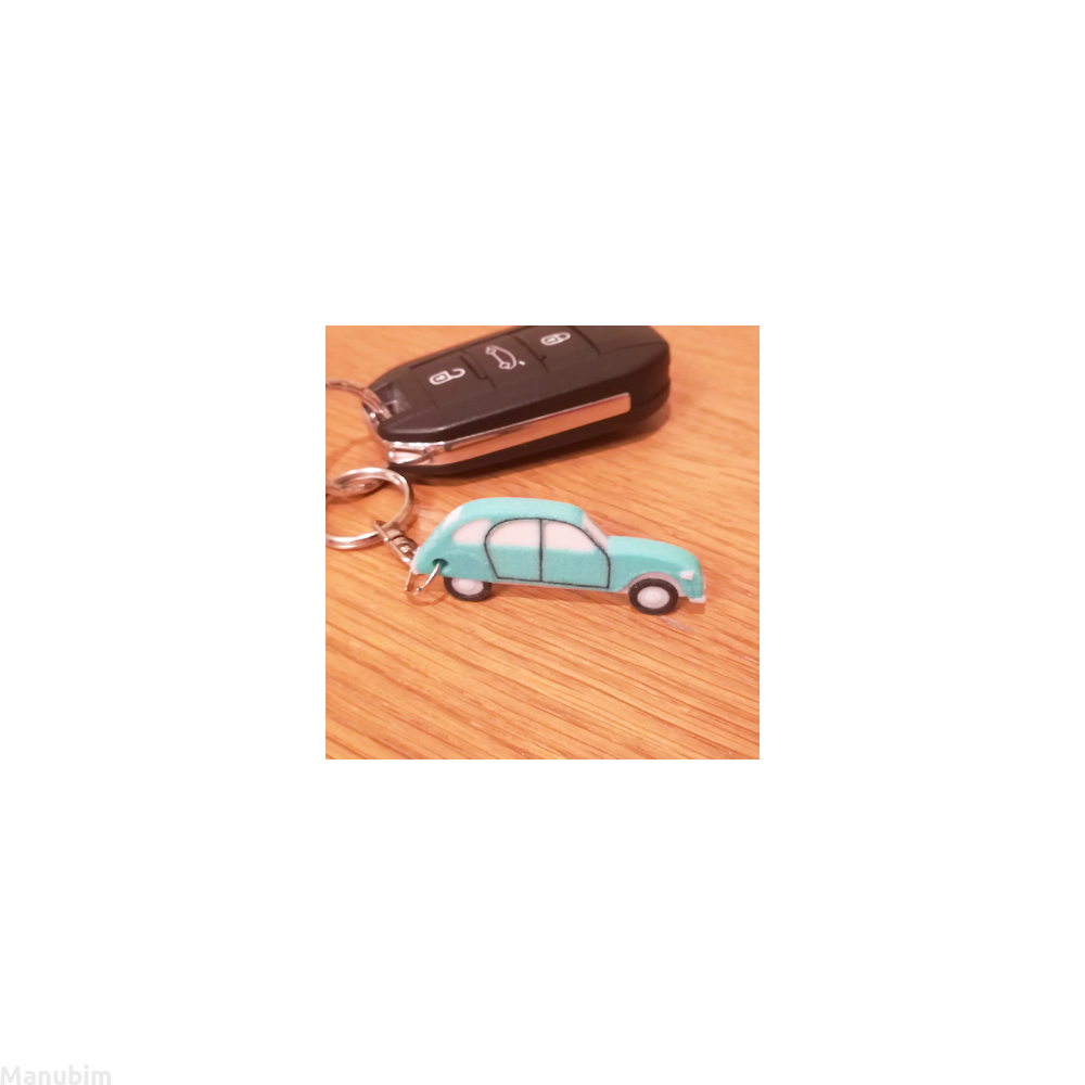 3D printed Custom 3D Printed Keychain - Citroën 2CV - creative gift (DIY).