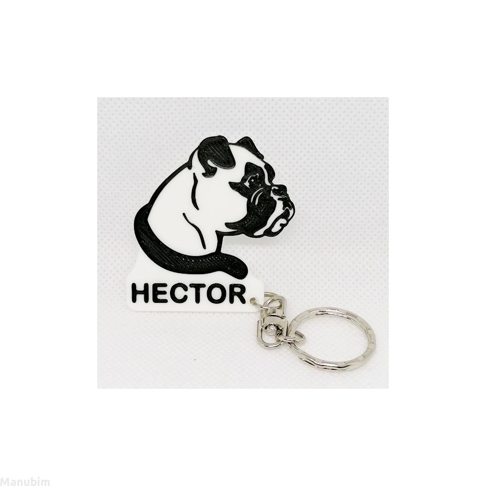 Boxer Dog Keychain with Name - 3D printed gift