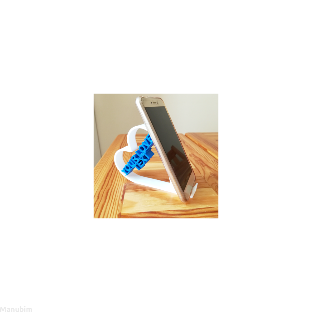 Unique Heart-Shaped Desktop Phone Holder | Manubim