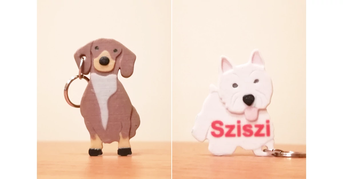 Custom Dog Keychains - 3D printed gifts