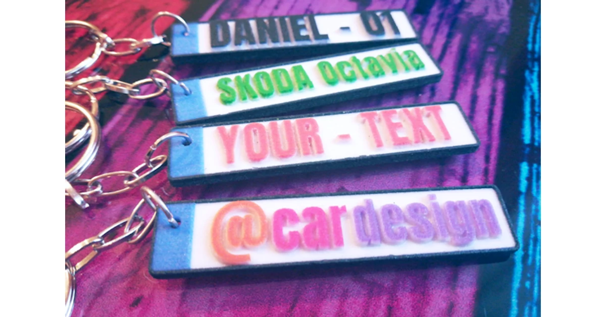 Custom License Plate Keychains - Manubim