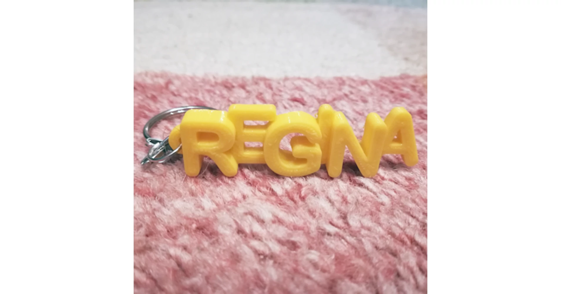 3D printed Custom Name Keychain - Regina - creative gift (DIY).
