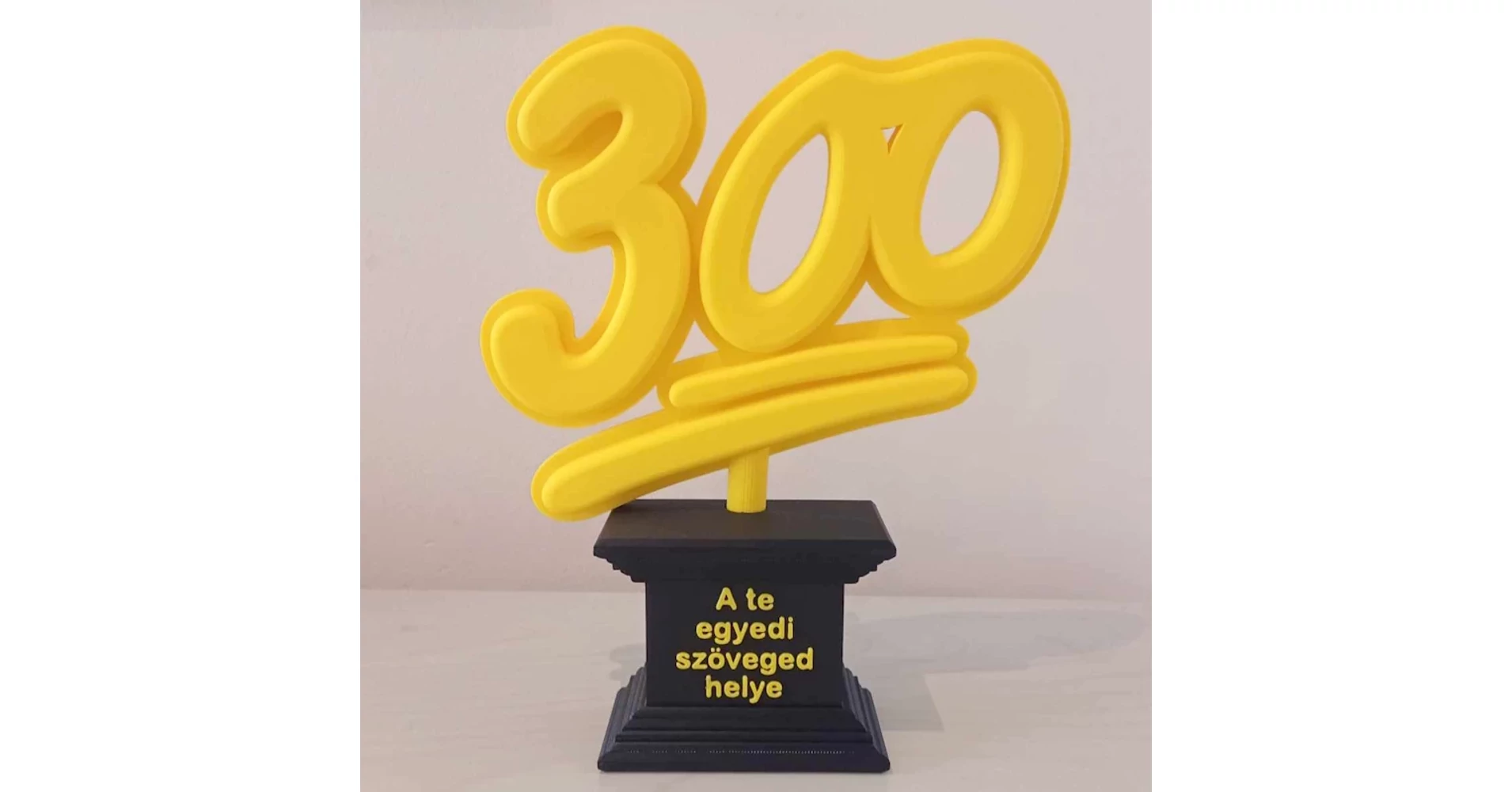 Milestone Trophy – 3D Printed Award with Customizable Inscription