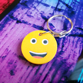 3D printed Face With Tears of Joy Emoji Keychain - creative gift (DIY).