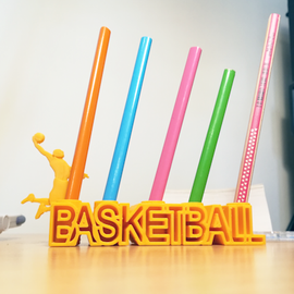 Ballerina Pen Holder with Custom Name - 3D Printed Product