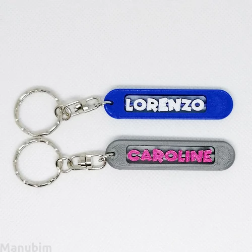 Rolling Name Keychain - Personalized 3D printed gift